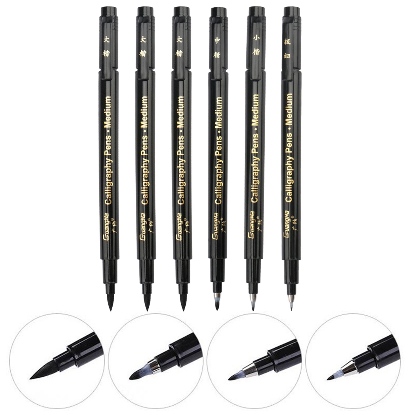 Calligraphy Pen Black Watercolor Painting Refillab... – Vicedeal