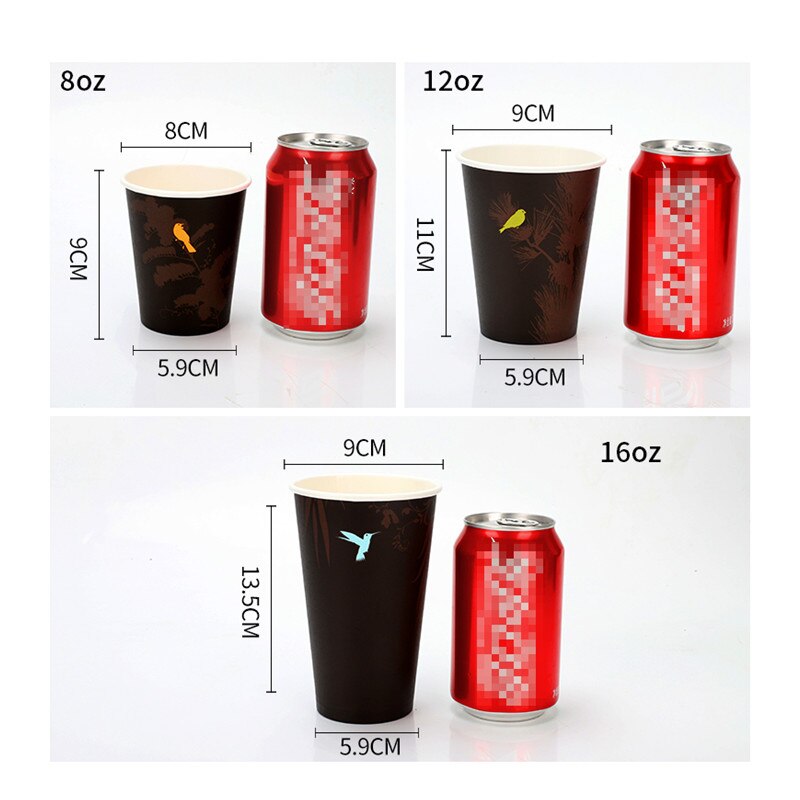 50pcs party favor disposable tea cup coffee paper ... – Vicedeal