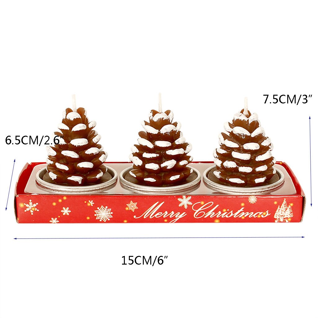 3Pcs/Set Christmas Candles Santa House Snowman Chr... – Vicedeal