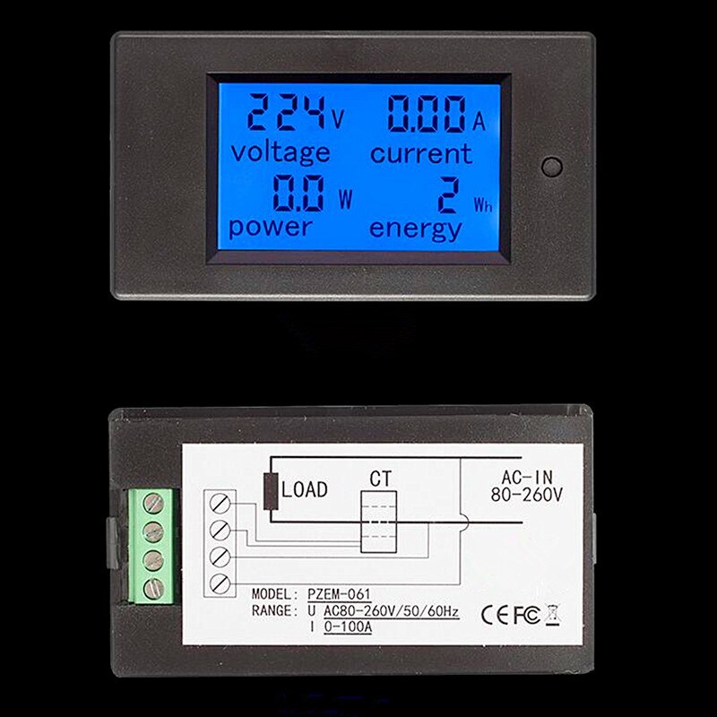 0-100A Ac Dc Digitale Voltmeter Amperemeter Wattme... – Vicedeal