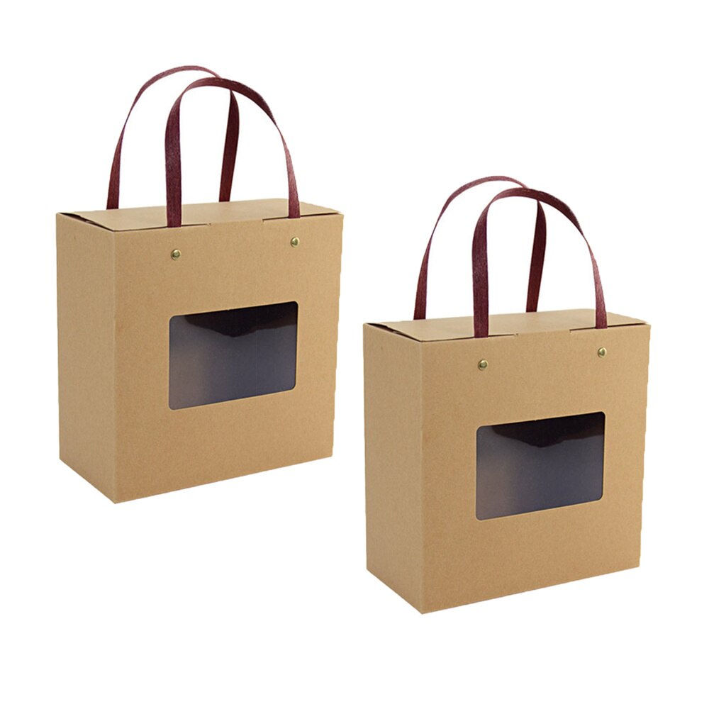 2pcs Kraft Paper Portable Cake Box Dessert Food Te... – Grandado