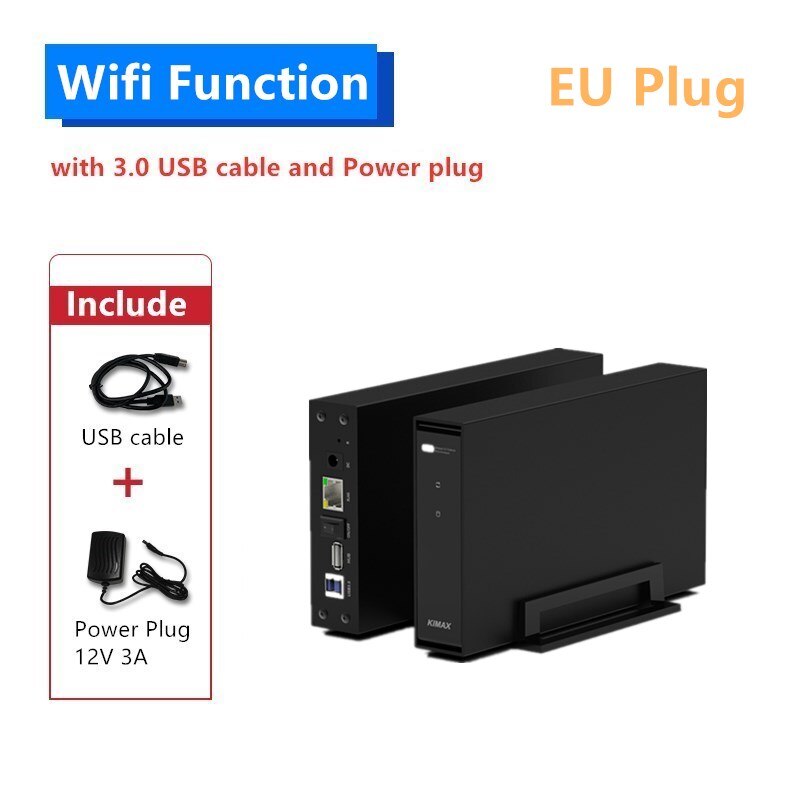 Wireless NAS storage hdd gehäuse 3.5 ''sata RJ45 U... – Vicedeal