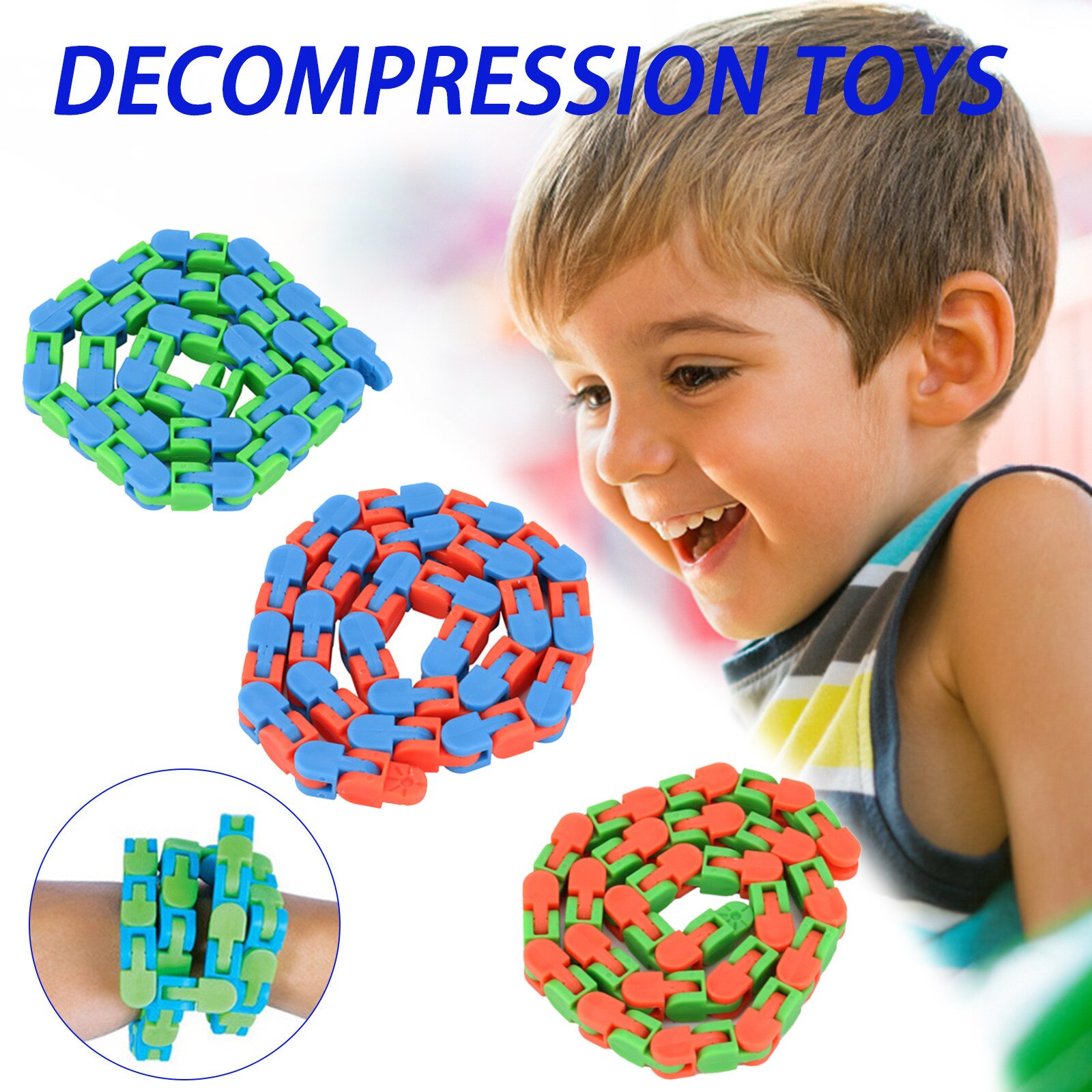 2PC Colorful Puzzle Sensory Fidget Toys Stress Rel... – Vicedeal