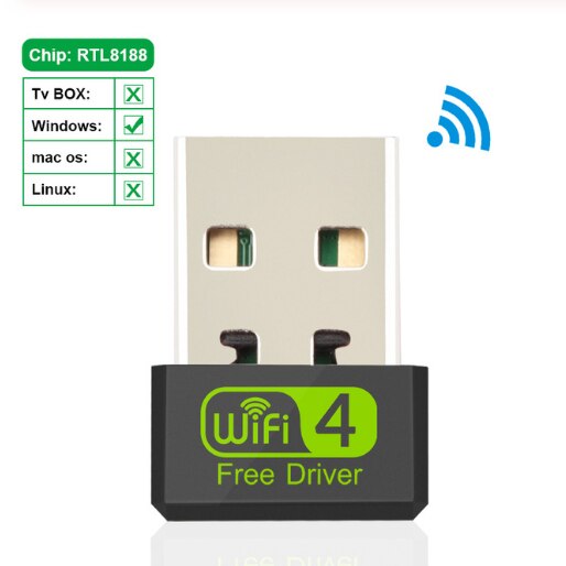 USB WiFi Adapter Wi-Fi Antenna Lan Free Driver USB... – Vicedeal