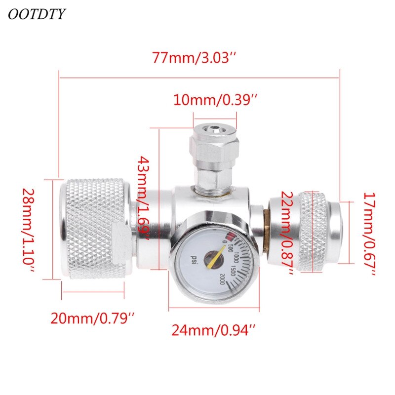 OOTDTY CO2 Manometer JIS m22-14 Regler Manometer Ü... – Grandado