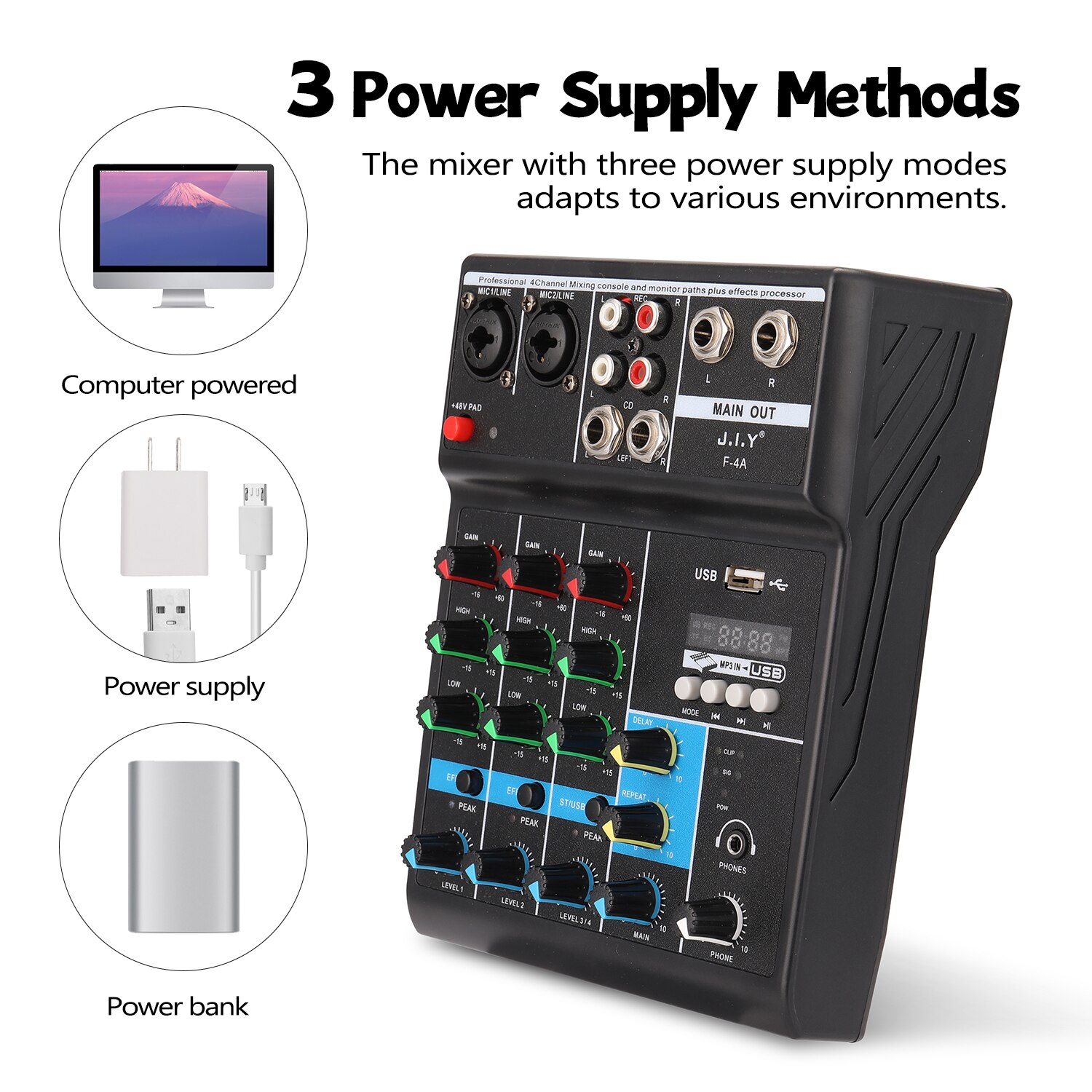 Bt Professionele 4 Kanaals Sound Mixing Console En... – Vicedeal