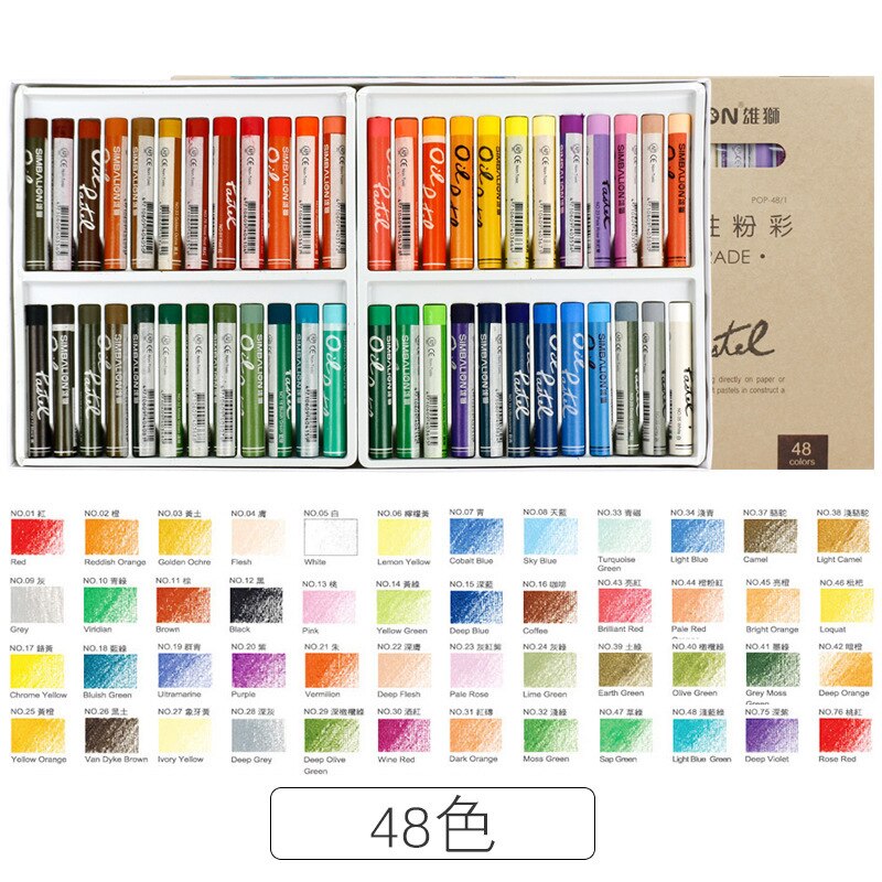 Painting Crayons Soft Pastel 12/24/36/48/60 Colors... – Vicedeal