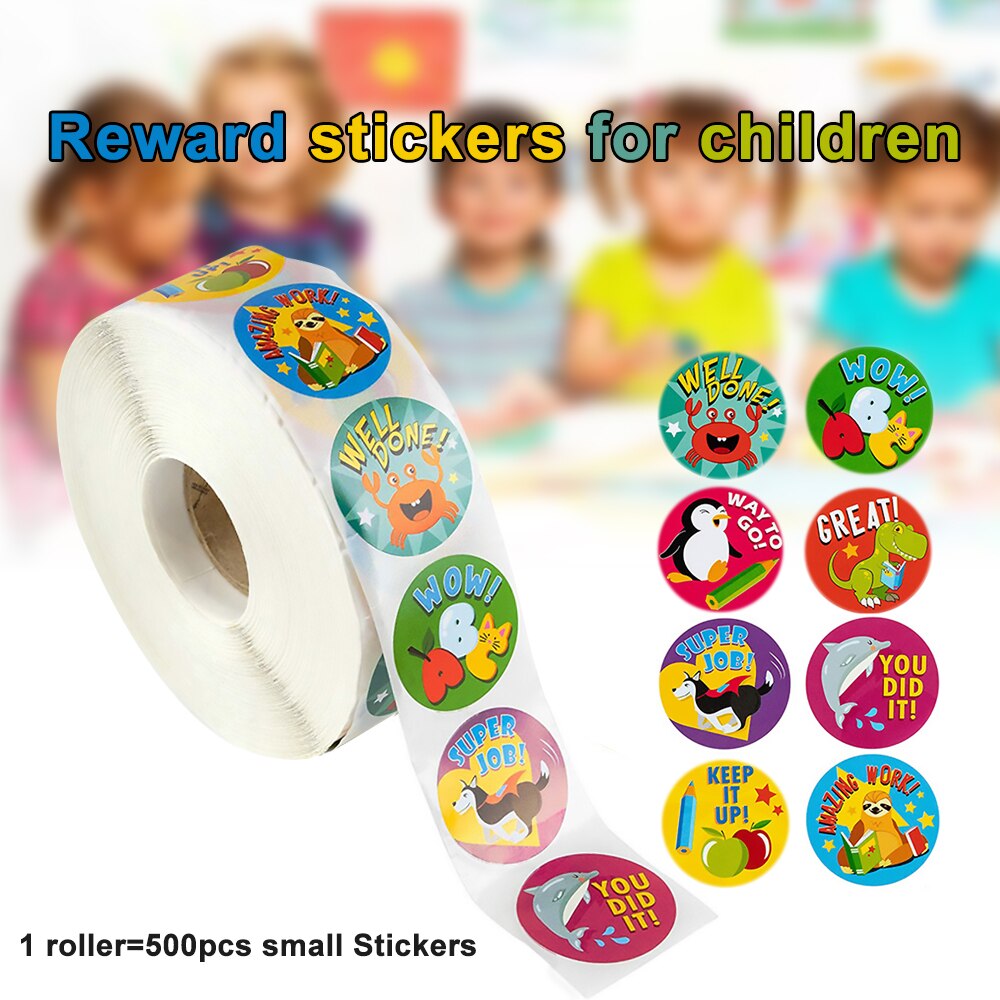 500pcs Reward Stickers Encouragement Sticker Roll ... – Grandado