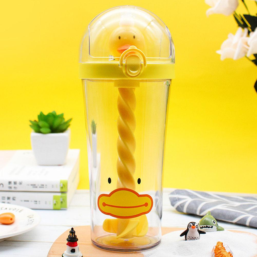 None Cute Cartoon Animal Straw Plastic Cup Mixing ... – Vicedeal