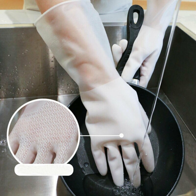 1Pair Magic White Dish Washing Gloves Scrubber Cle... – Vicedeal