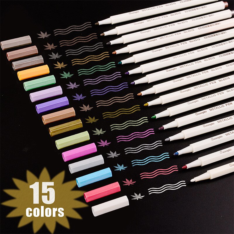 10/12/15/20 30 Color Metallic Marker Pen Set DIY S... – Grandado