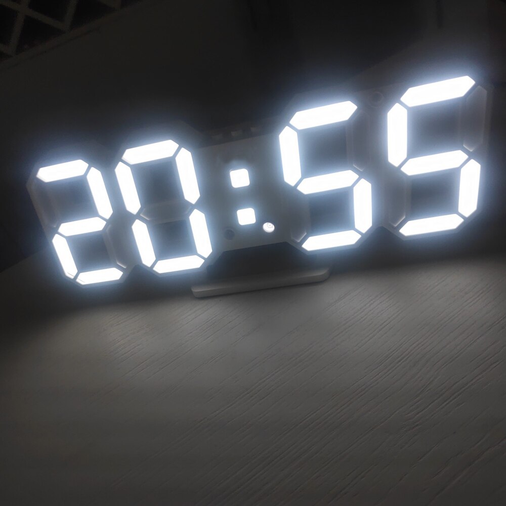 3D LED Wall Clock Modern Digital Table Clock Alarm... – Vicedeal