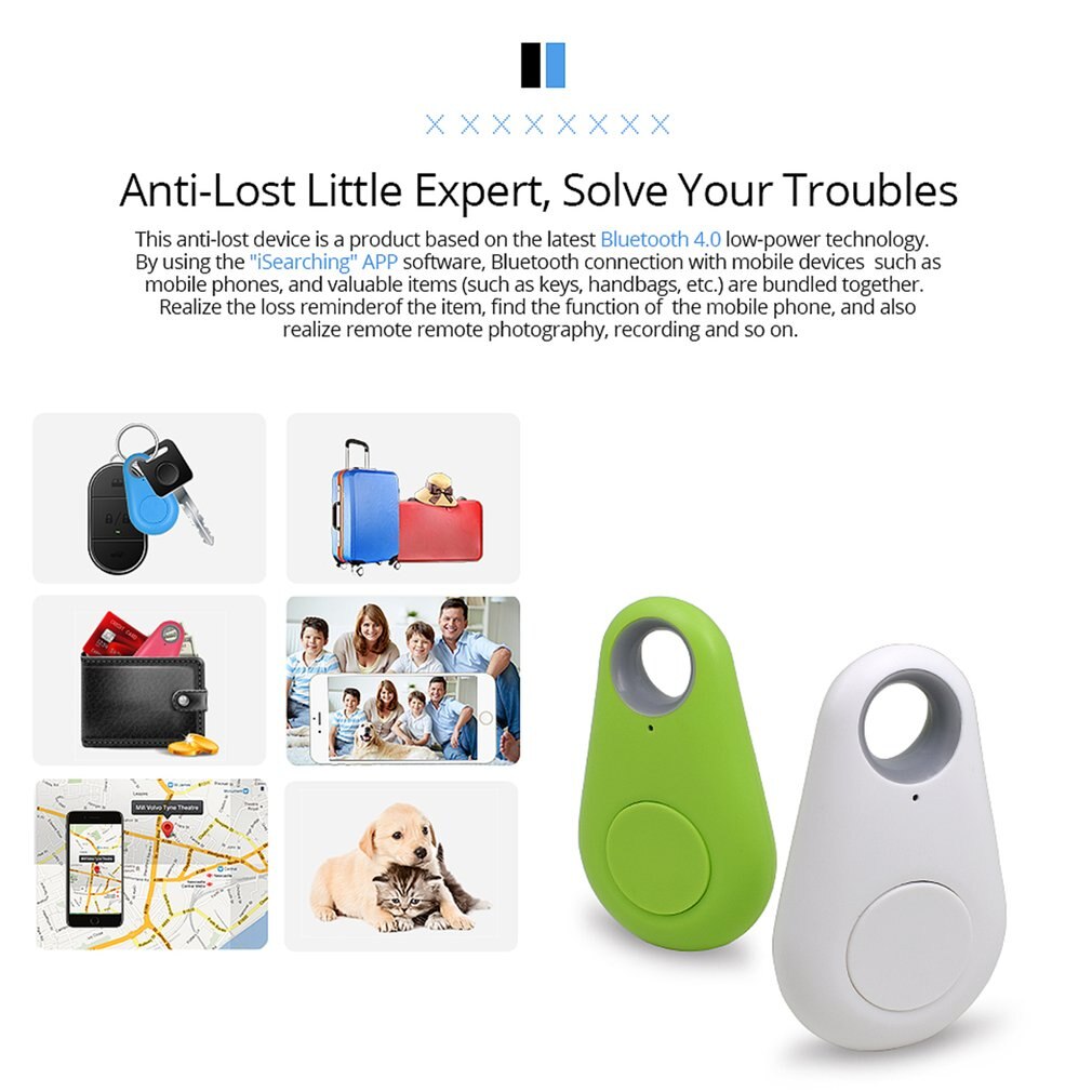 Smart Remote Control Anti Lost Keychain Alarm Blue... – Grandado