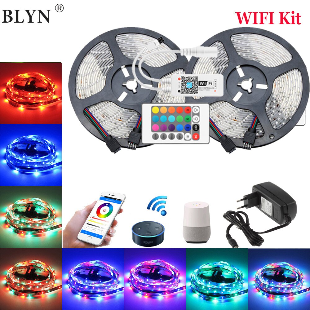 DC12V 2835 SMD RGB WIFI LED Strip 10 m 15 m Smart ... – Vicedeal