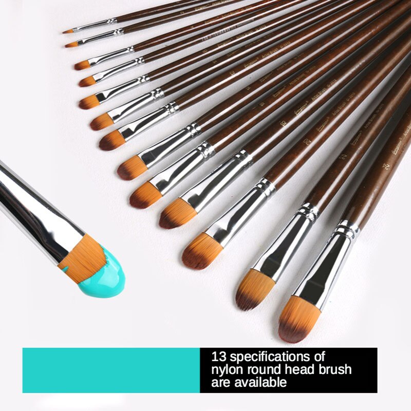 hazel shaped nylon paintbrush 13 individual packag... – Vicedeal