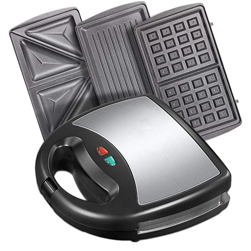 3 in 1 Sandwich Press Waffle and Steak Machine 750... – Grandado