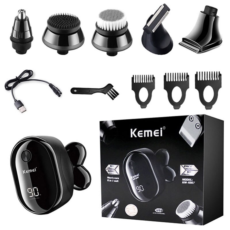 Original kemei 6in1 rechargeable electric shaver m... – Grandado