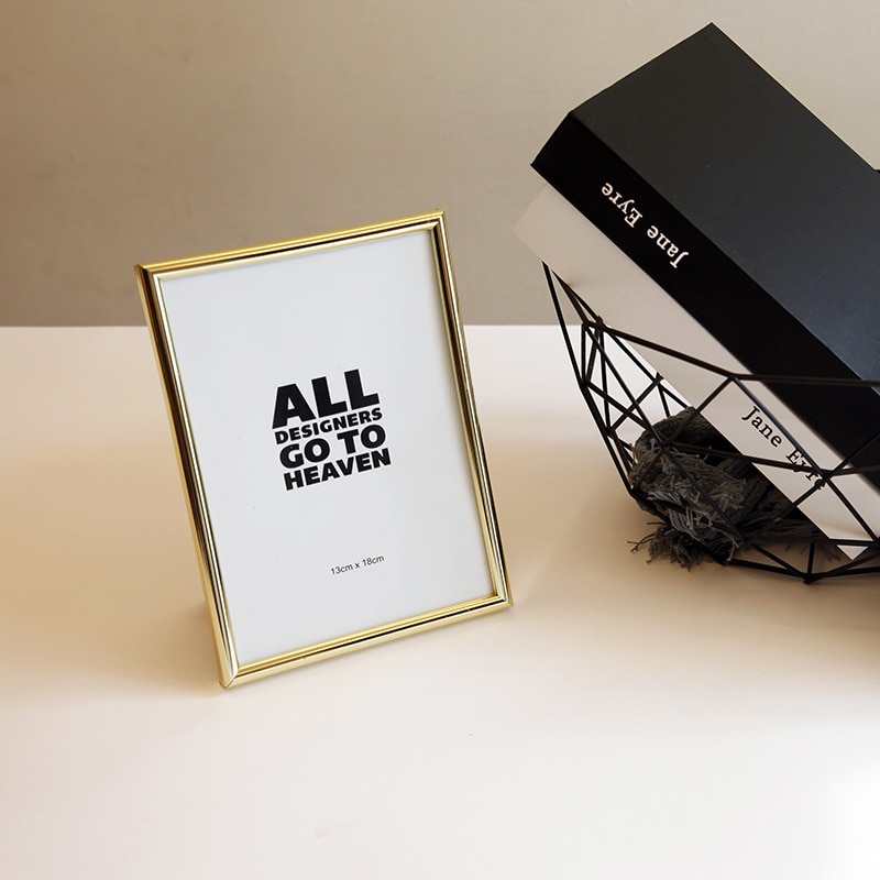 Nordic Golden Plastic Photo Frame Minimalist Luxur... – Grandado