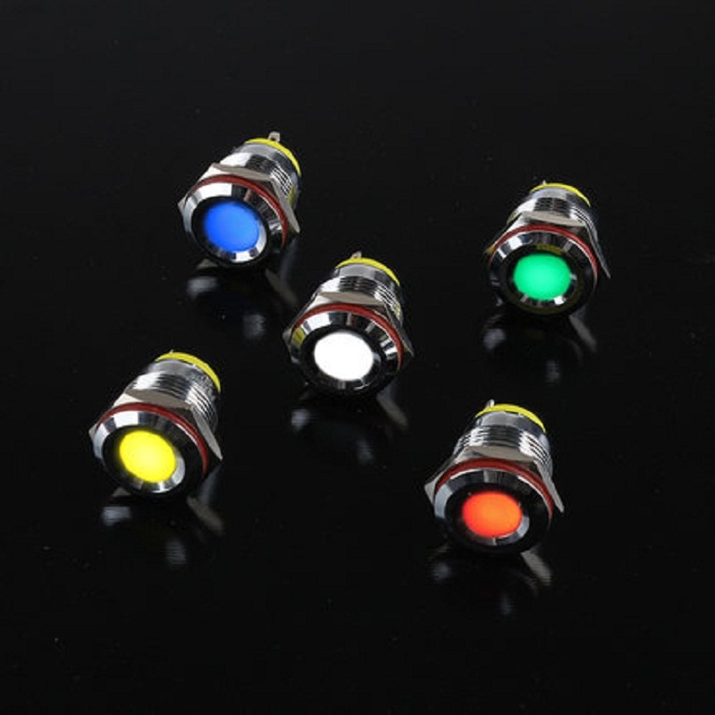 16mm Metal Waterproof Indicator Light Red White Gr... – Vicedeal