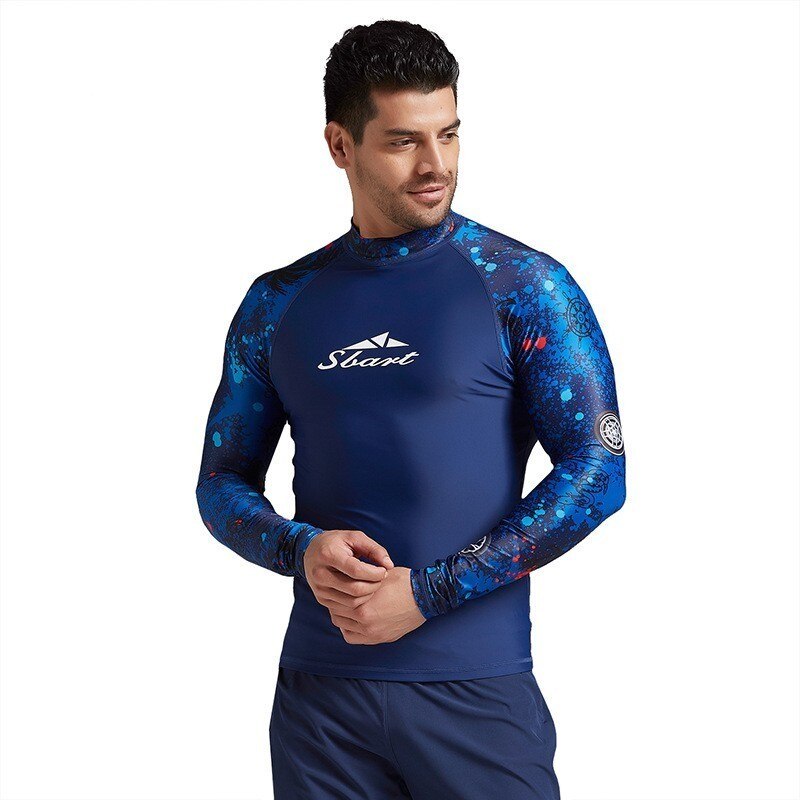 Floral Rash Guard Men Surf Rashguard Long Sleeve S... – Grandado