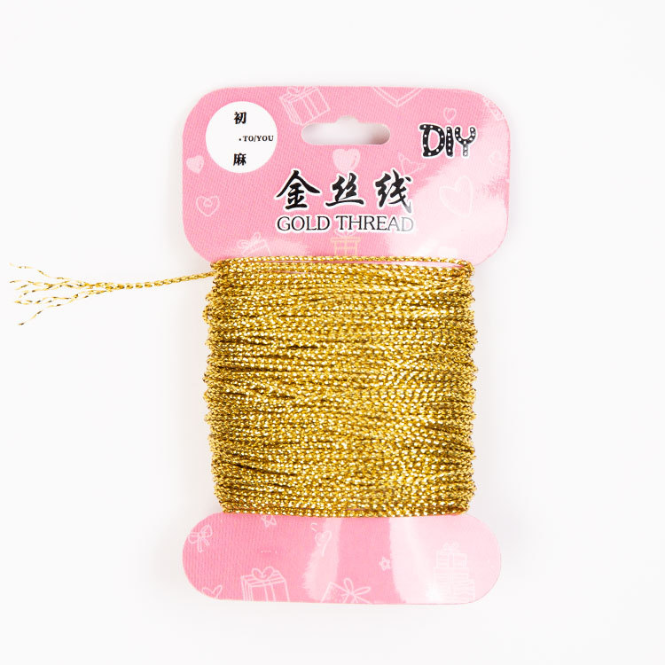 20m/roll Gold Wire Glitter Tag Line Rope DIY Threa... – Vicedeal