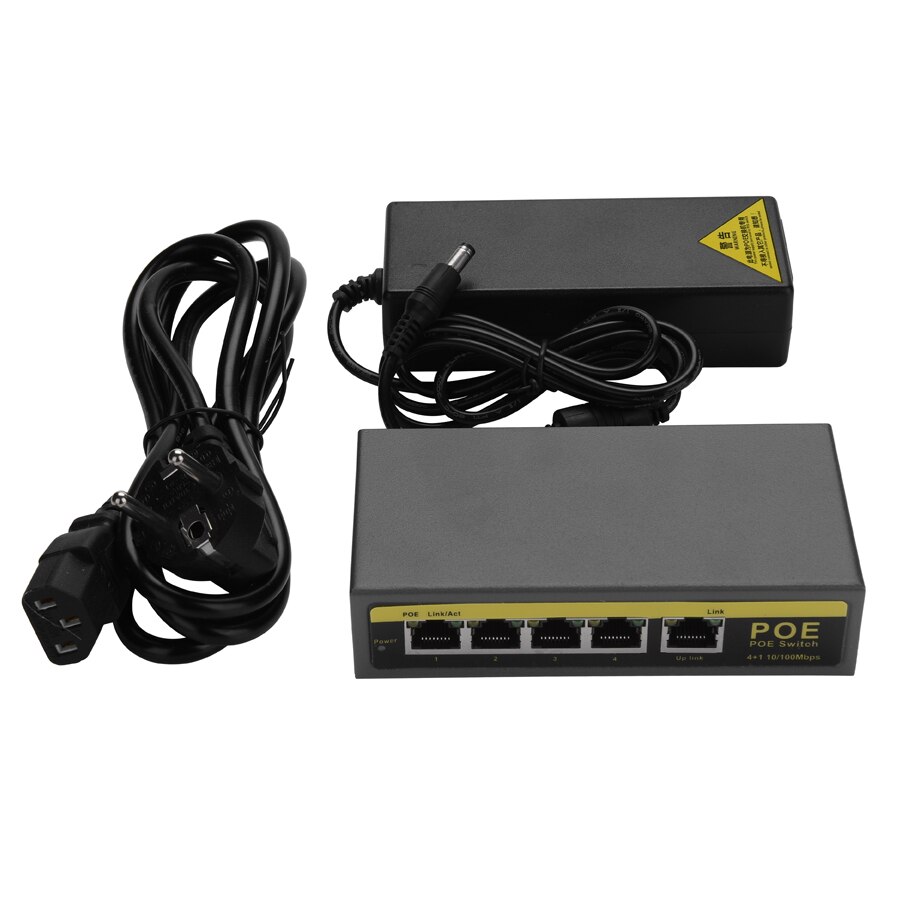 Hamrolte poe switch 4ch ieee 802.3af 10/100 mbps s... – Grandado