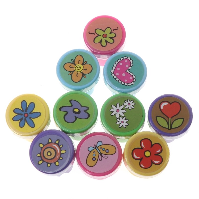 10Pcs Kid Fun Cartoon Cartoon Seal Self Inking Rub... – Grandado