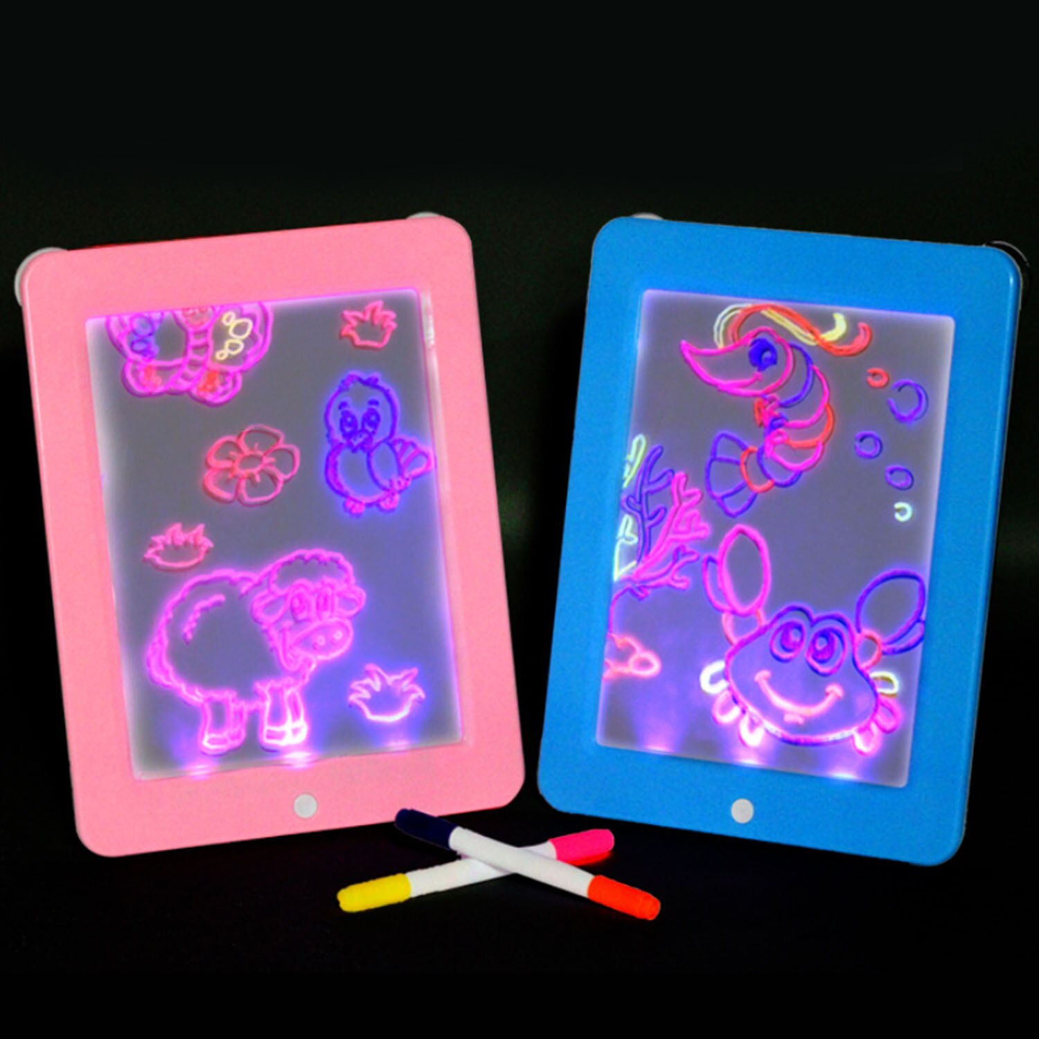 Kids LCD Writing Tablet 3D LED Luminous Doodle Dra... – Grandado