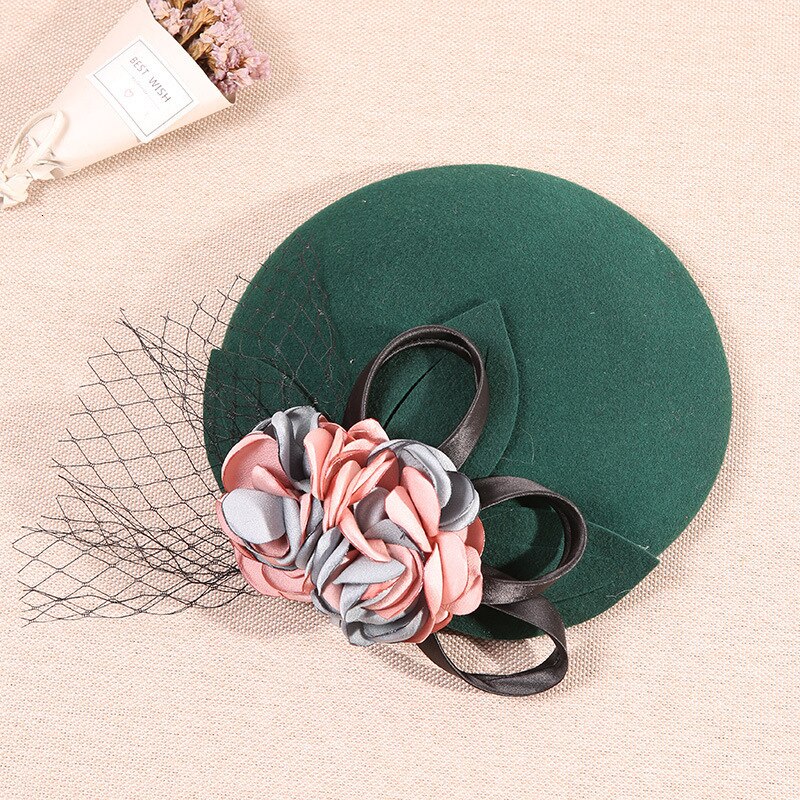 Ladies Hat With Veils Woolen Mesh Hat Women Weddin... – Grandado