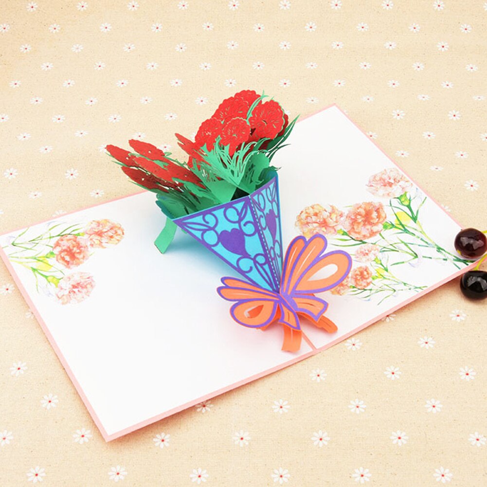Pop-Up Flower Card For Birthday Mothers Father Day... – Vicedeal