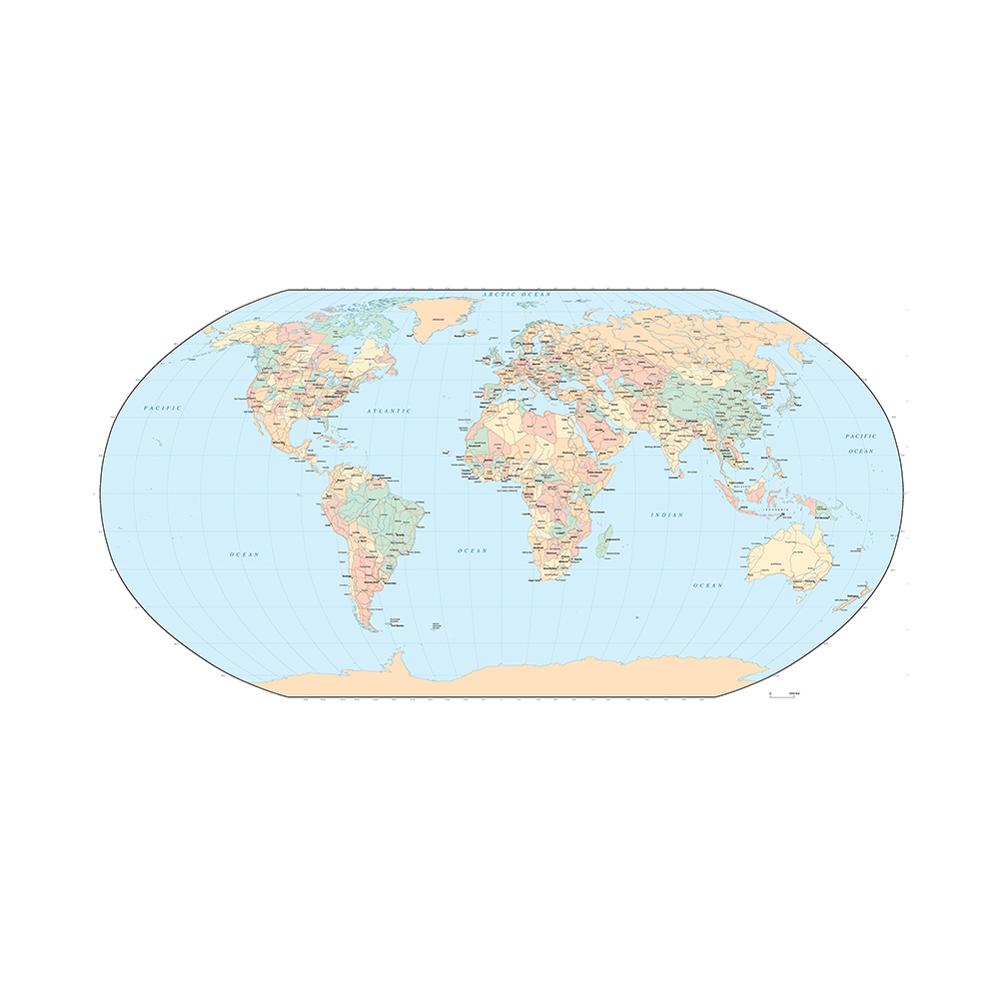 150x100cm World Map Mercator Projection Non-woven ... – Grandado
