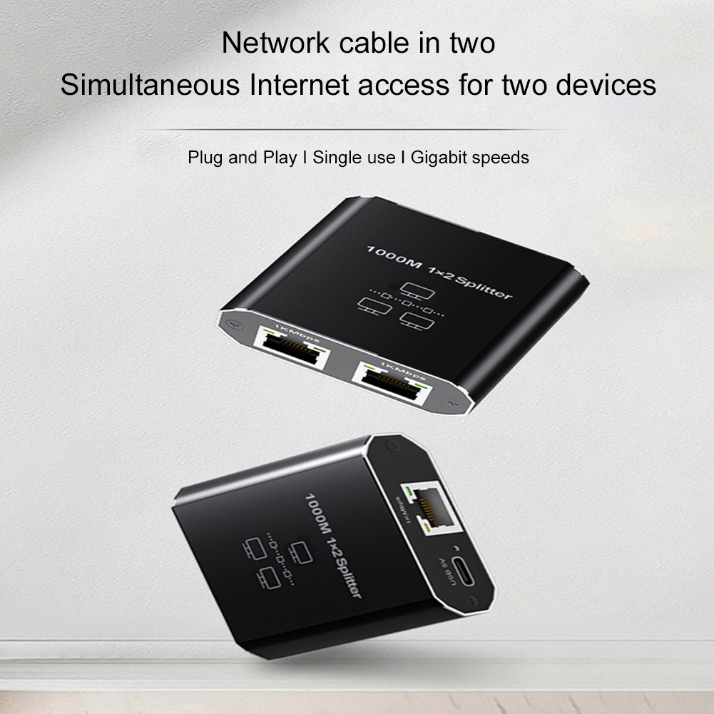 Ethernet Splitter 1 To 2 1000Mbps Internet Cable S... – Grandado