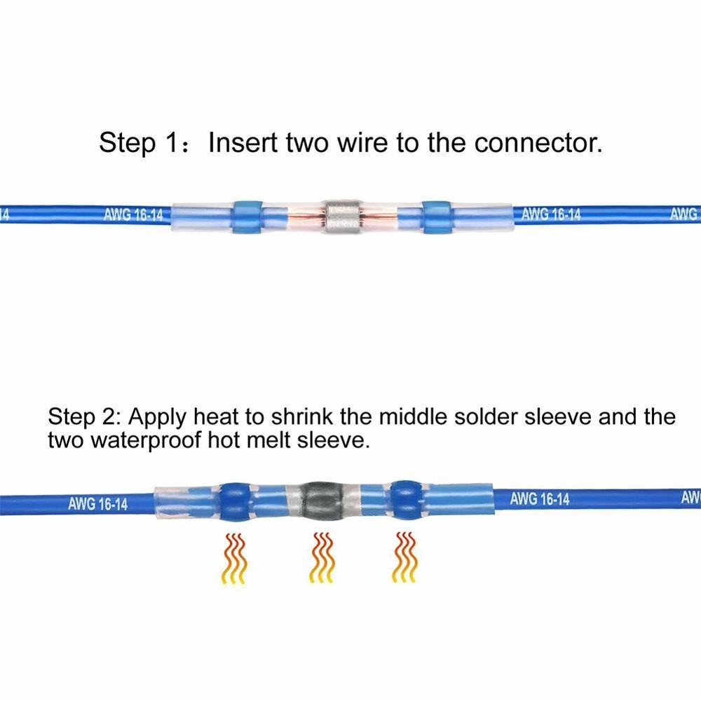 Kit De Conectores De Alambre De Sellado De Soldadura 500 Uds Conectores Termorretráctiles