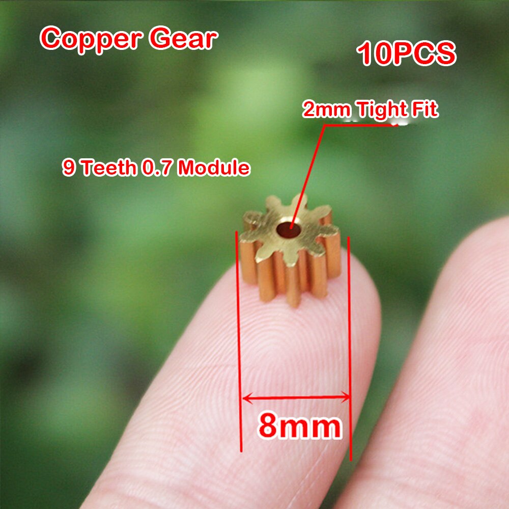 10pcs/Lot 0.7M 9T 0.7 Modulus 9 Teeth 2mm Hole Fit... – Grandado