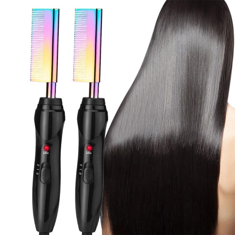 Comb Hair Straightener Electric Heat Pressing Comb... – Grandado