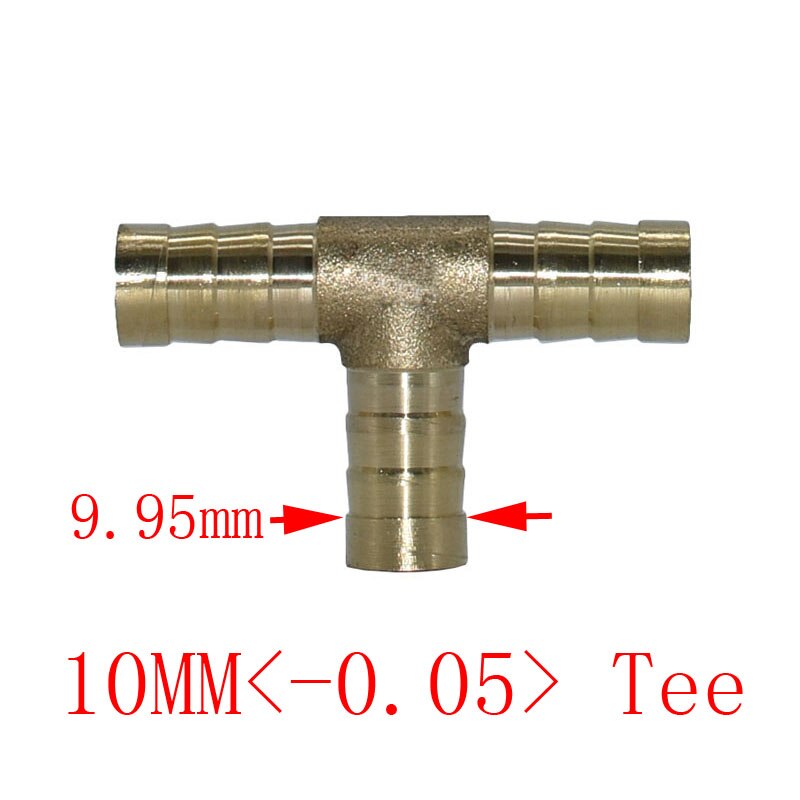 wxrwxy Brass 10mm Tee barb connector 8mm Tee air-v... – Vicedeal