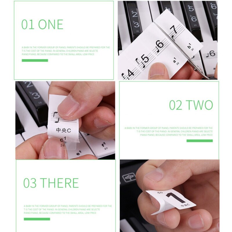 Keyboard stickers 32-49-54-61-88 key digital hand ... – Grandado