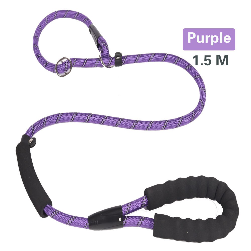Large Dog Reflective Rope Dog Lead Leash 5 Color N... – Grandado