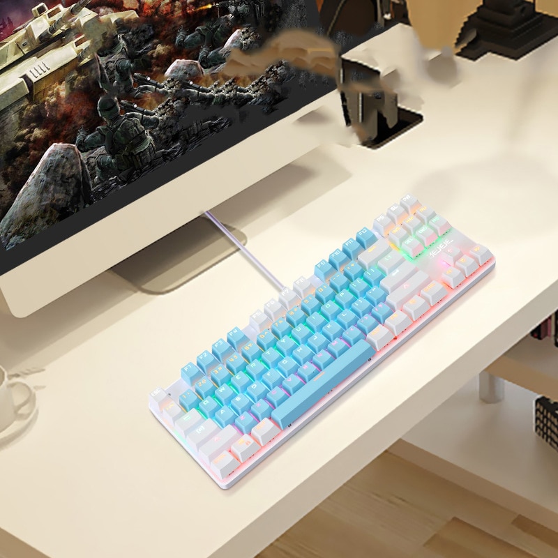 Gaming Mechanical Keyboard 87 keys Game Anti-ghost... – Grandado