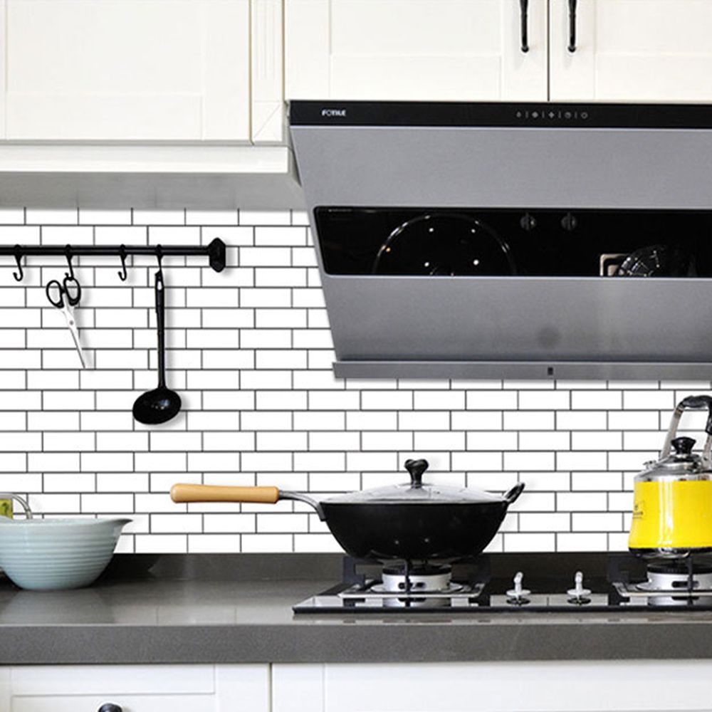 1/5/10Pcs 3D Tile Sticker White Subway Wall Tiles ... – Grandado