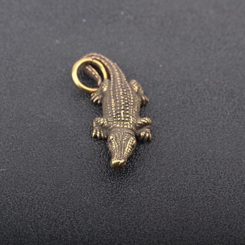 Antique Bronze Small Crocodile Statue Home Ornamen... – Grandado