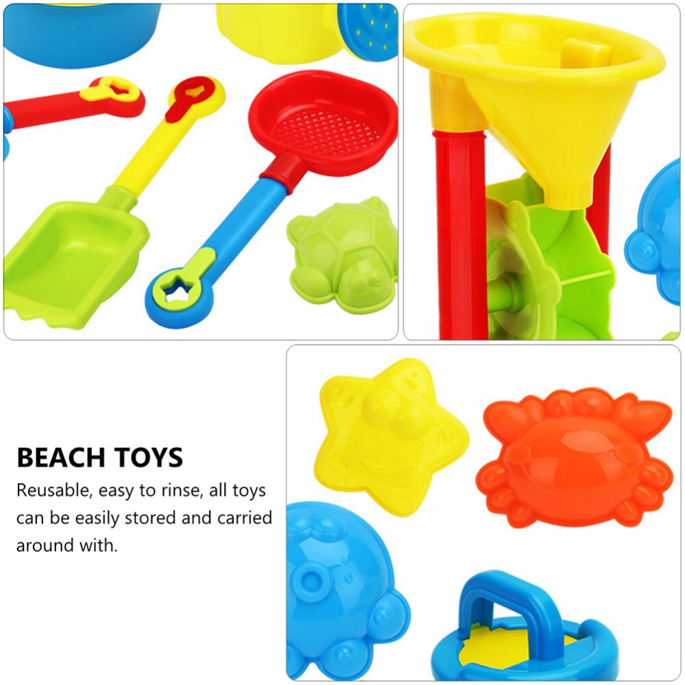 1 Set 11pcs Children Beach Sand Toys Sand Dredging... – Grandado
