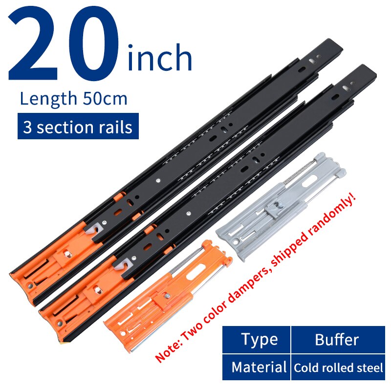 Drawer Slide Rail Thickened Slide Rail Three-Secti... – Vicedeal