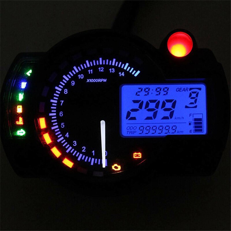 Motorcycle Speedometer Gauge Universal LCD Digit T... – Grandado