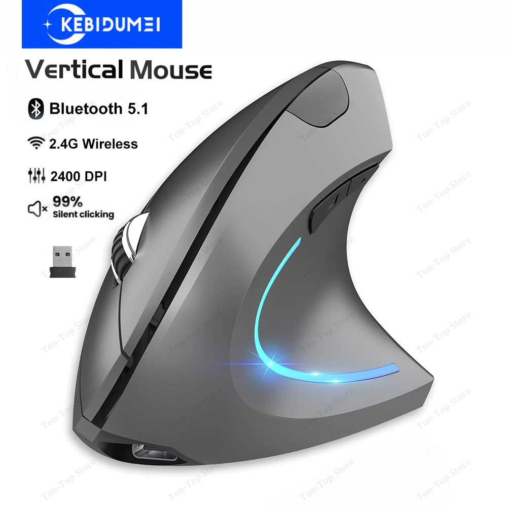 Bluetooth 5.1 Vertical Mouse Dual Mode 2.4G Wirele... – Vicedeal