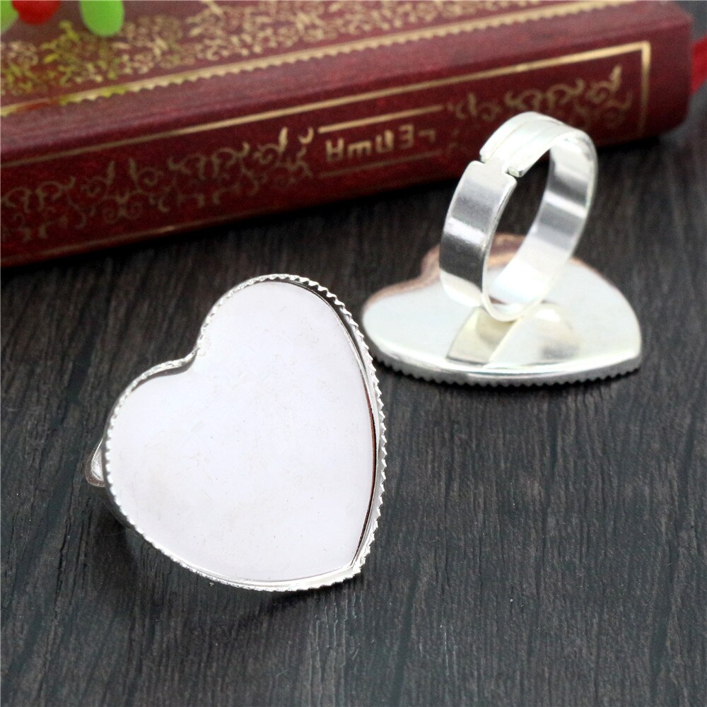 25mm 5 stk bronze / sølv forgyldt hjerte stil just... – Grandado