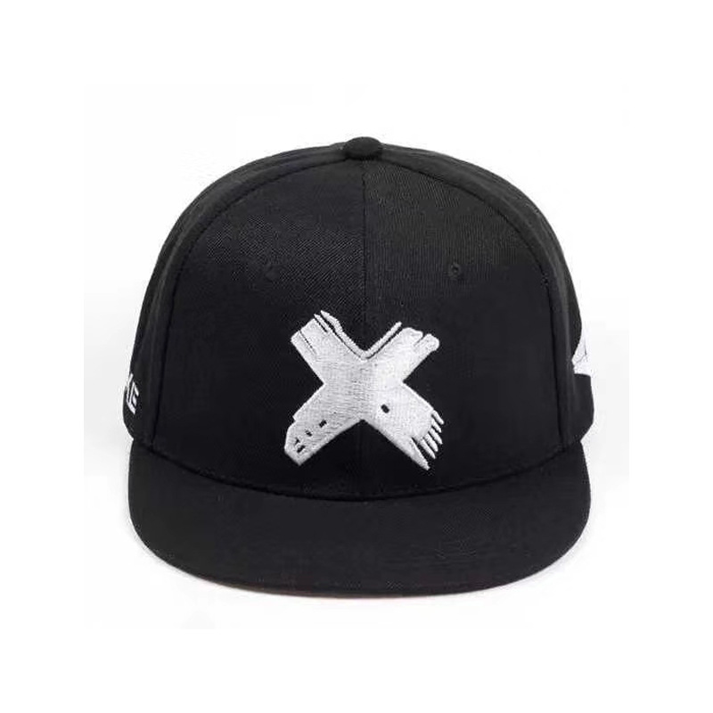 unisex cotton stretch cap 3D X embroidery men flat... – Grandado