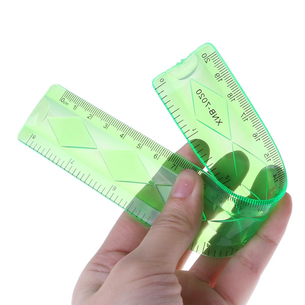 1PC Soft 20cm Ruler Multicolour Flexible Stationer... – Grandado