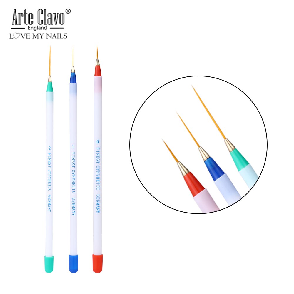 Arte Clavo Nail Art Liner Schilderij Borstel 3Pcs ... – Vicedeal
