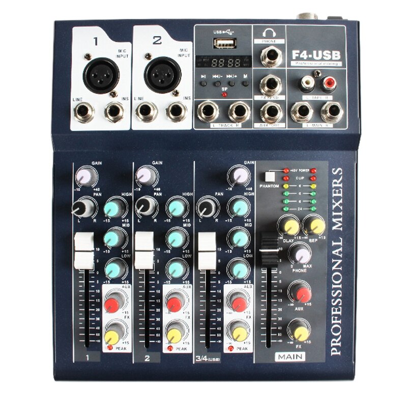 Audio Mixer,Portable Sound System Mic Line Audio M... – Vicedeal